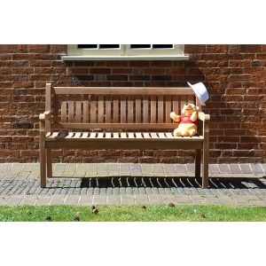 Winchester Teak Double Oval Garden Bench 3 Seater 1.5m | Sloane & Sons
