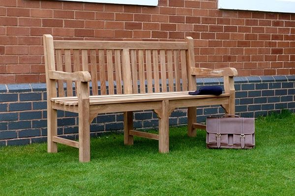 Balmoral Teak Memorial Bench 3 Seater 1.5m