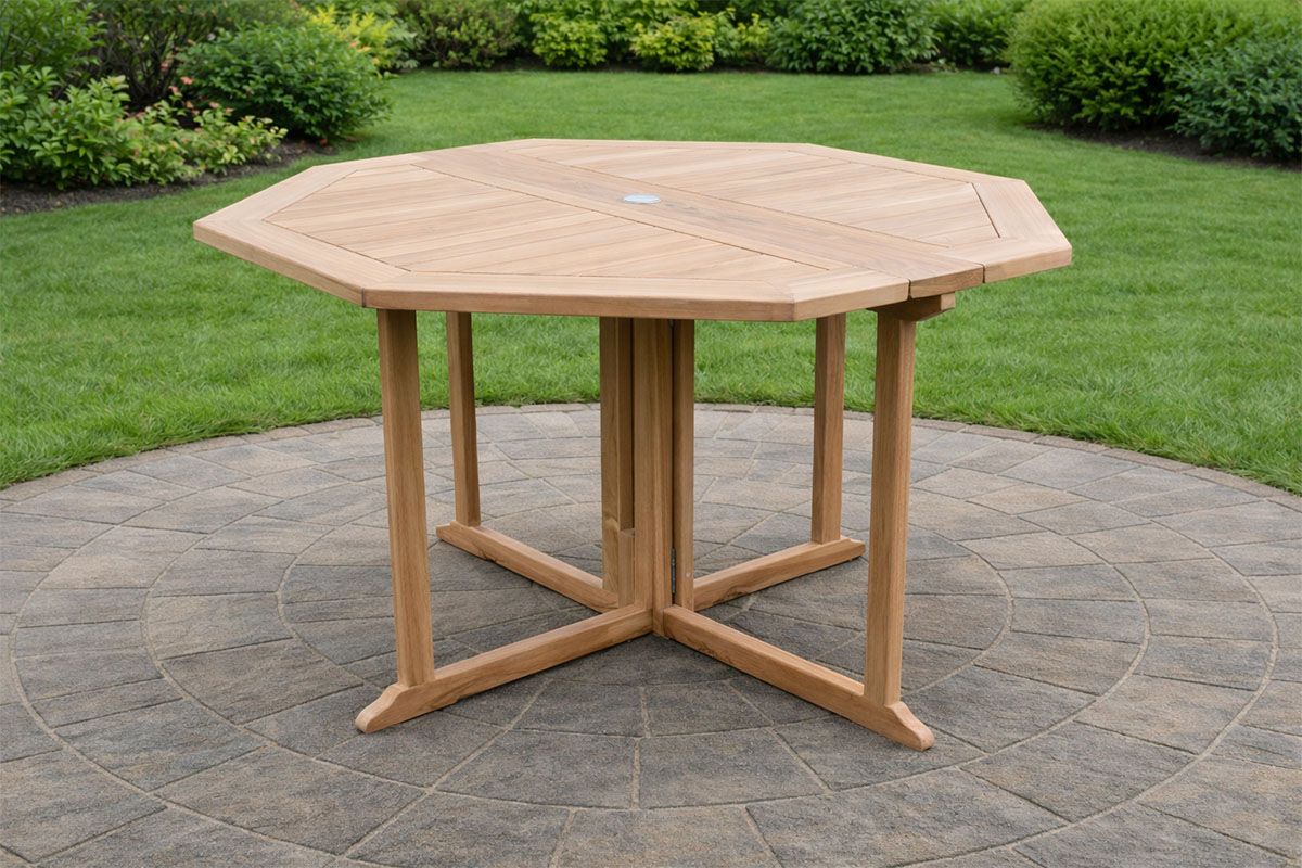 Octagonal Teak Patio Garden Dining Table