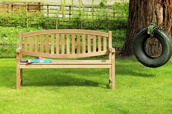 Winchester Teak Double Oval Garden Bench 3 Seater 1.5m Reviews | Sloane ...